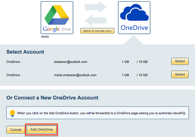 How to Sync Google Drive and OneDrive – cloudHQ Support