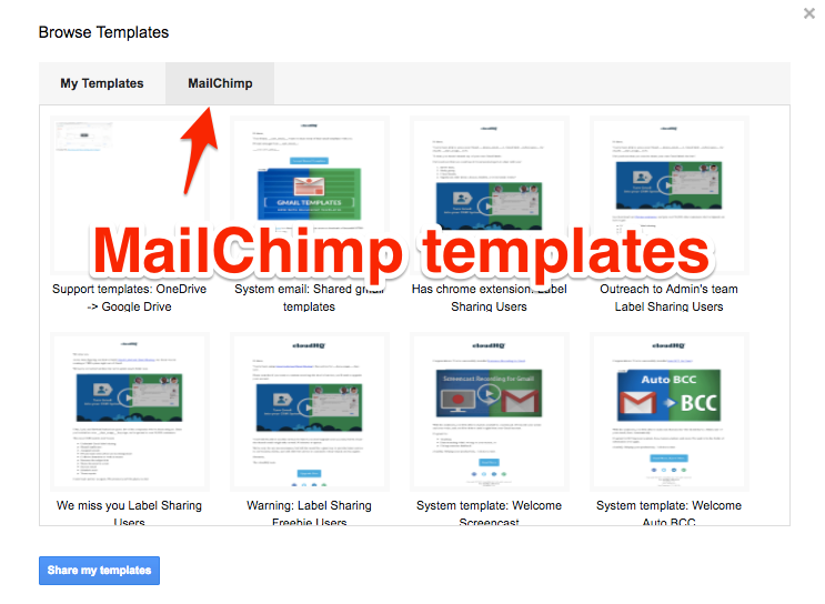 How To Import MailChimp Templates CloudHQ Support